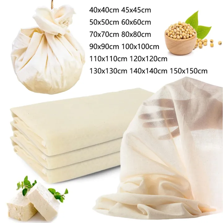 1pcs Large White Cotton Gauze Cheesecloth Fabric Reusable Muslin Cloth ...