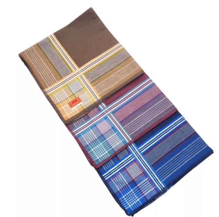 6pcs12pcs Handkerchief Panyo Stripe Assorted Design Random Design Silk ...