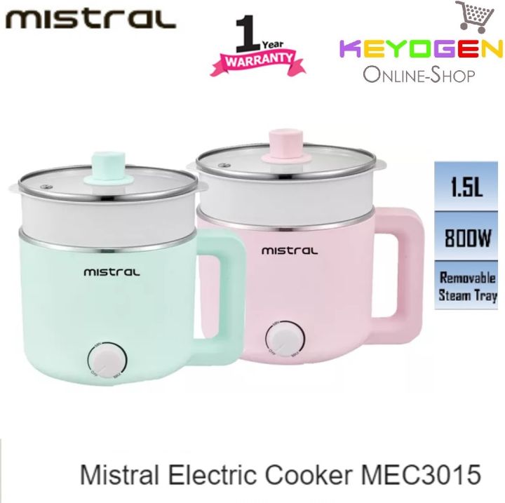 Mistral 1.5L Multi-Pot Electric Cooker With Steam Tray MEC3015 - 1 Year ...