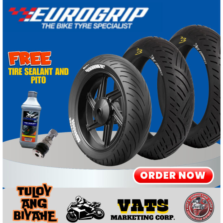 EURO GRIP TIRES size 13/14/17 for NmaX/Aerox/Click/Mio/CLICK TUBELESS ...