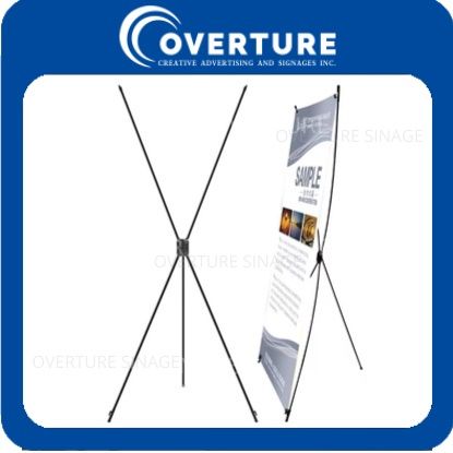 X Banner Stand 60x160 & 80x180 cm Standee Tarp Tarpaulin Decor Display ...