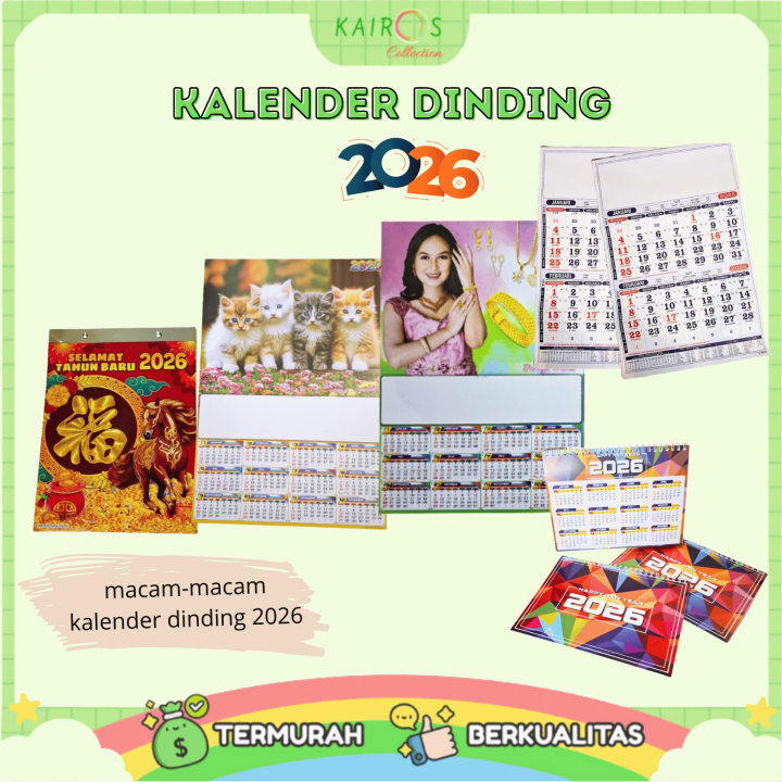 Kalender Dinding Dan Meja Tahun 2026 Macam-macam Kalender Dinding ...