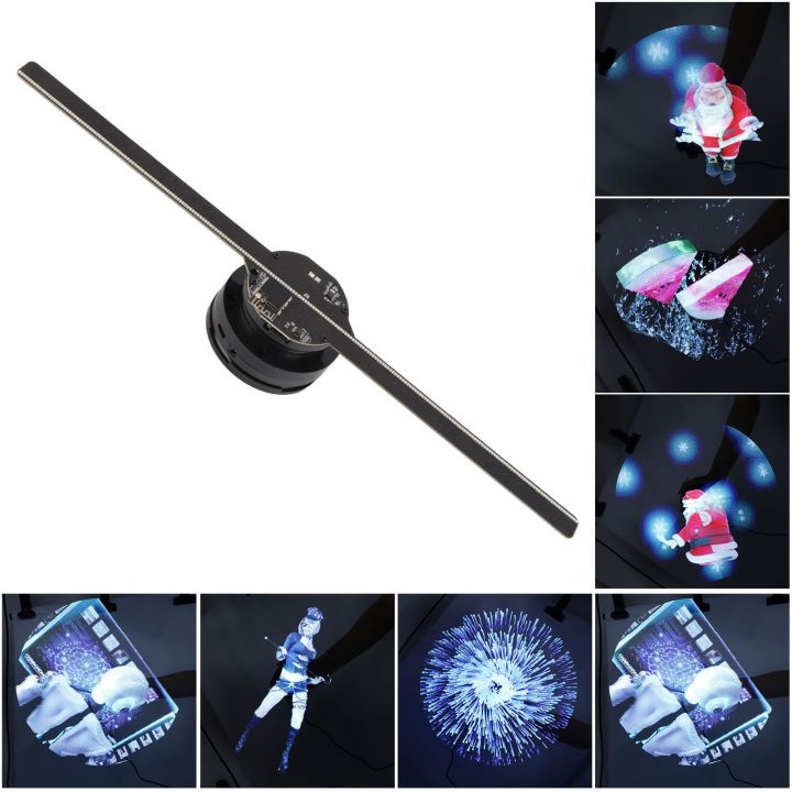 [Wondering] 3D Hologram Projectors Fan 224 LED Light Beads High ...