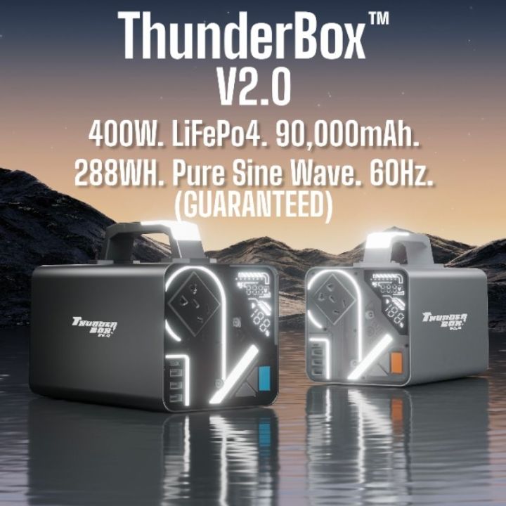 Power Station ThunderBox V2.0 400w 90,000mah (surge 800w) 288Wh ...