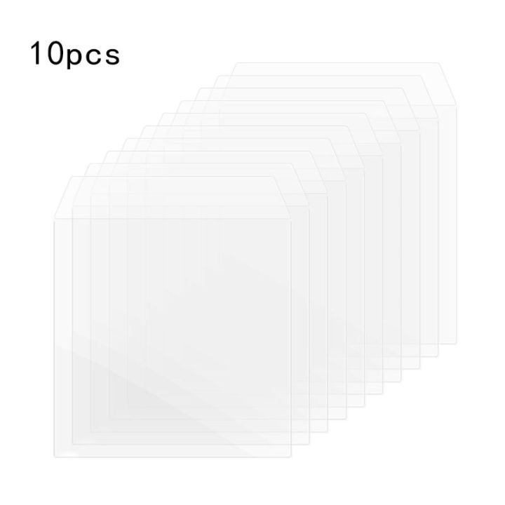 10Pcs/Bag PVC Double-sided Record Protective Sleeves Flat Open Top Bag ...