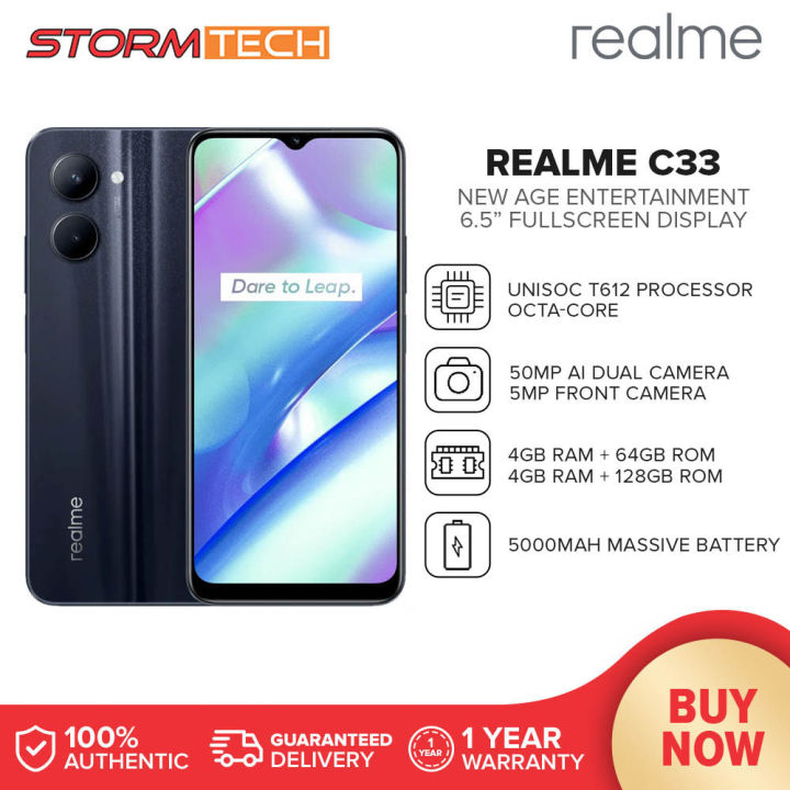 Realme C33 Smartphone | 4GB+64GB/4GB+128GB | 6.5'' Fullscreen Display ...