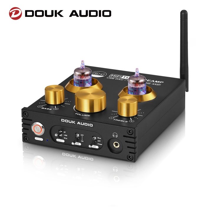 Douk Audio P1 Hifi JAN 5654หลอดสูญญากาศ Preamp Bluetooth 5.0เครื่องรับสัญญาณเสียง USB DAC หูฟัง ...