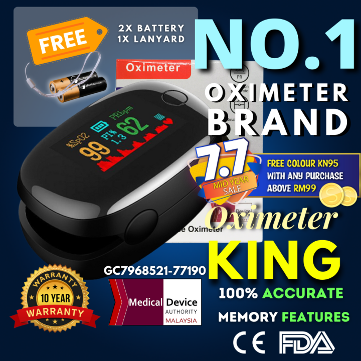 【Ship 24Hrs KL】 NO.1 FINGERTIP PULSE OXIMETER【Accurate & Fast, Spo2 ...