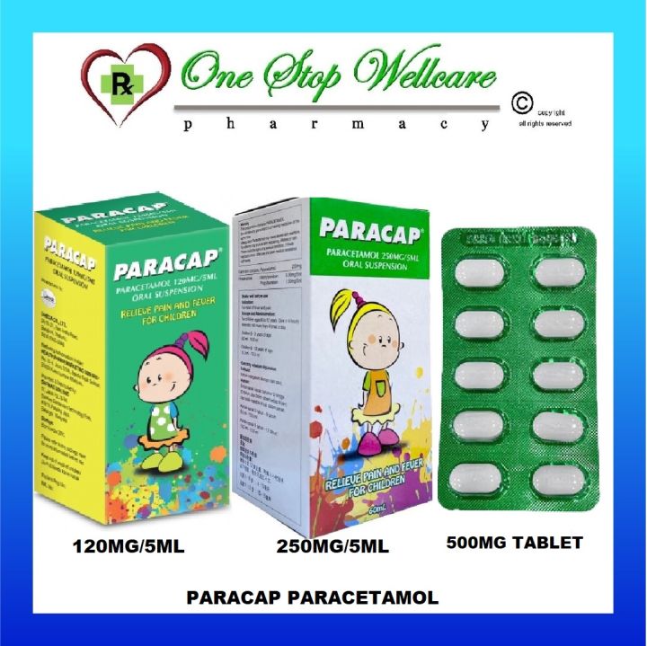 PARACAP PARACETAMOL 120MG/5ML // 250MG/5ML ORAL SUSPENSION FOR CHILDREN ...