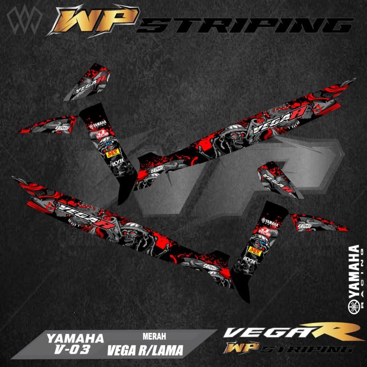 STIKER STRIPING MOTOR VEGA R LAMA - STRIPING STICKER VARIASI LIS ...