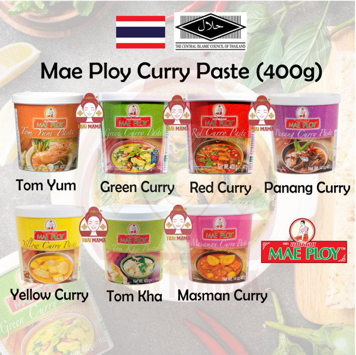 Mae Ploy Curry Paste 400g ( Tom Yum Paste / Green Curry Paste / Red ...
