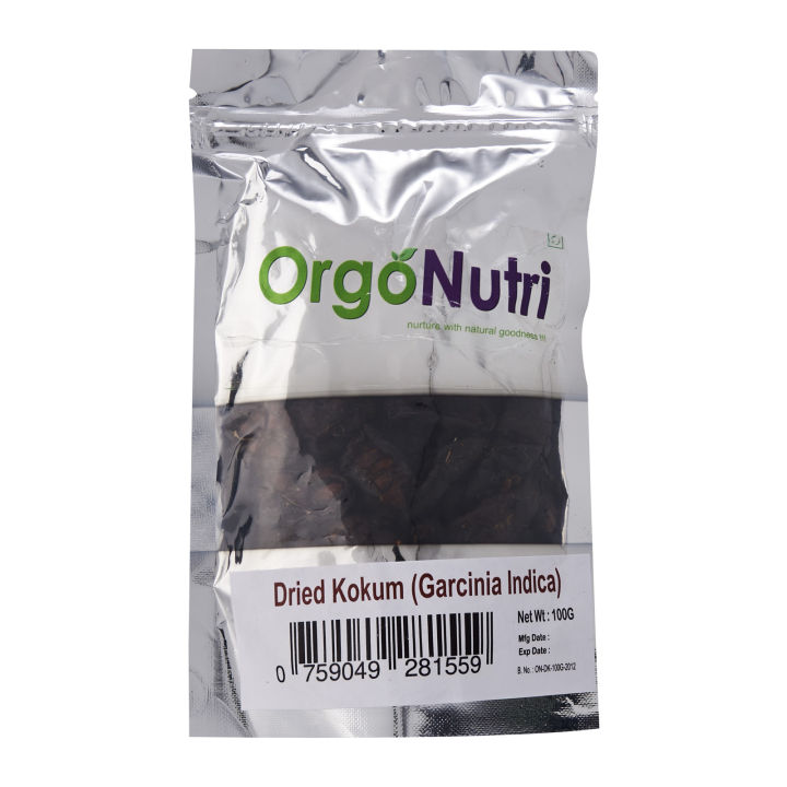 OrgoNutri Dried Kokum Rinds (Garcinia Indica), 100g, Adds flavor and ...