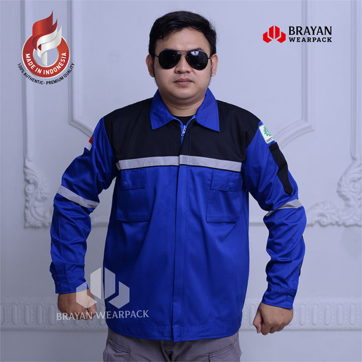 Baju Safety Wearpack Kemeja Kerja Pakaian PDL Lengan Panjang APD ...
