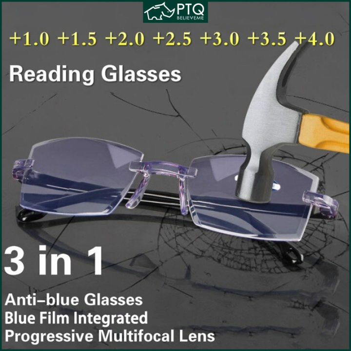 Reading glasses anti-blue light frameless reading glasses anti ...