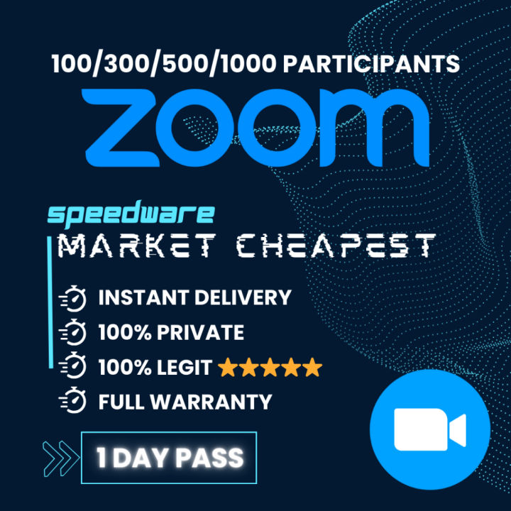 [1 Day Pass] Zoom Pro Meeting Account [100 Participants] [Full Warranty ...