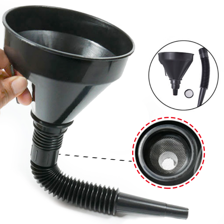 Telescopic Car Refueling Funnel with Filter Car Motorcycle Truck Engine ...