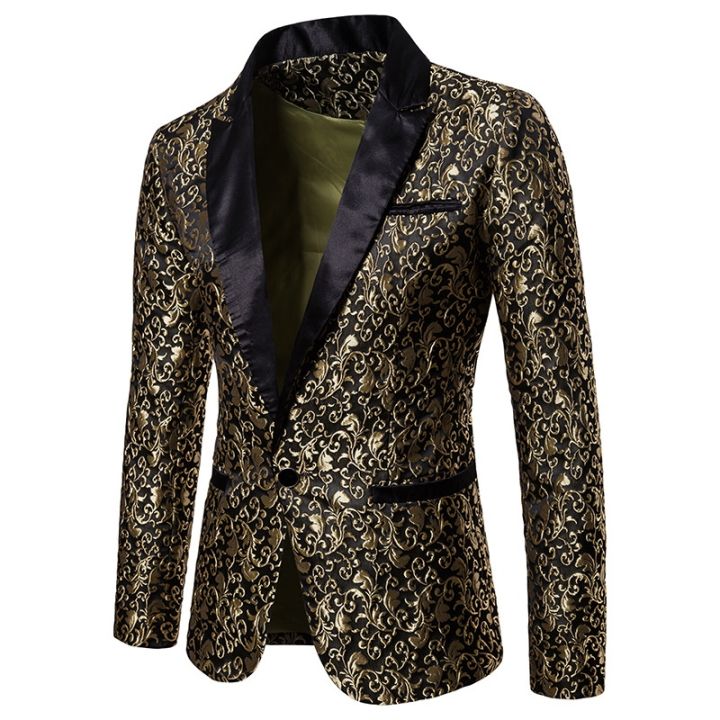 Blazers For Men Mens Floral Party Dress Suit Stylish Dinner Jacket