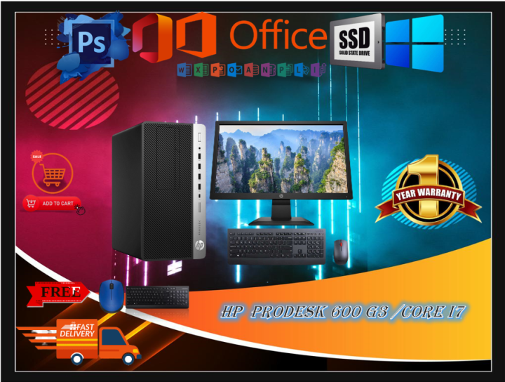 HP Prodesk 600 G3 Microtower(MT) Intel Core I7/7th Gen Processor/ 8 GB ...