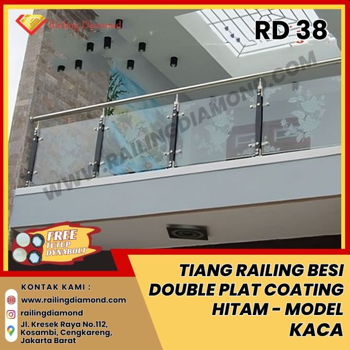 Tiang Railing Tangga Besi Coating [RD 38] | Lazada Indonesia