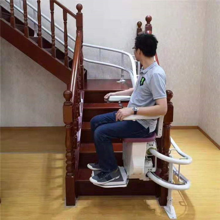 Seat elevator, stair climbing artifact for the elderly disabled ...