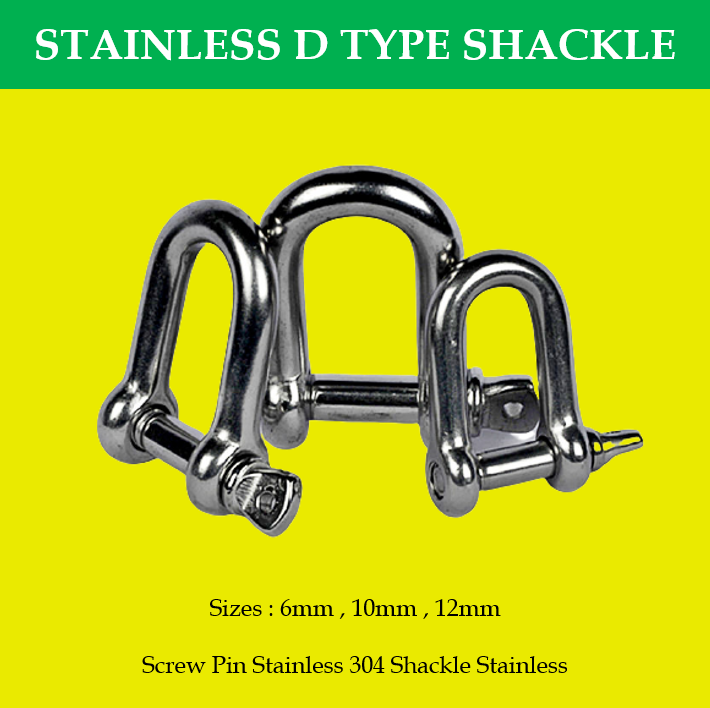 MAGO 6-14mm 304 Stainless Steel & Galvanized D-Type shackle Screw Pin ...
