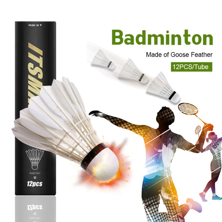 [Ready Stock] 1 Tube Badminton Shuttlecock 12pcs Super Durable ...