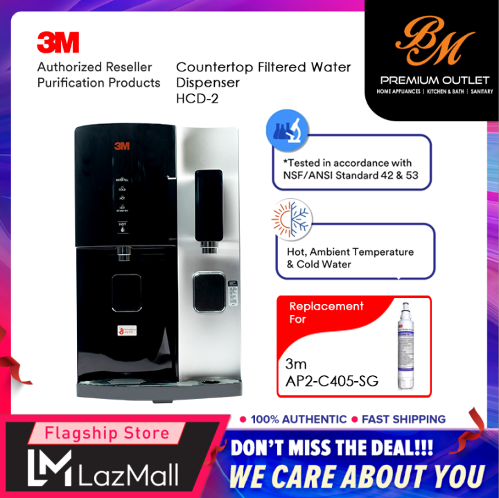 3M Filtered Water Dispenser HCD-2 (Countertop) Instant Filtered Water ...