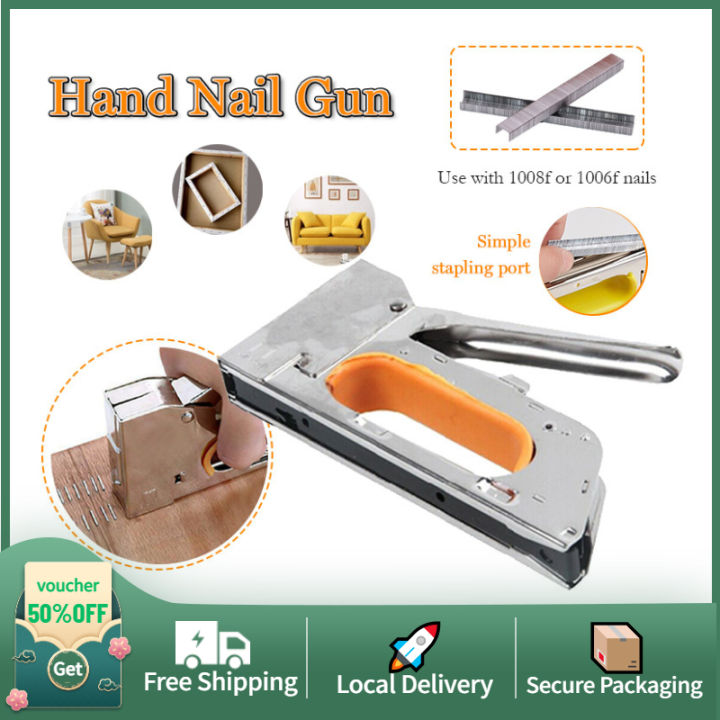 Heavy Duty Stapler Gun 6/8mm U-shaped Metal Nail Tacker Gun Woodworking ...