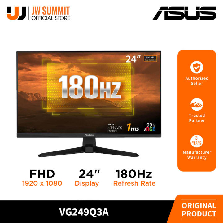 Asus VG249Q3A 24" FHD 180Hz 1ms Fast IPS Technology FreeSync Premium ...