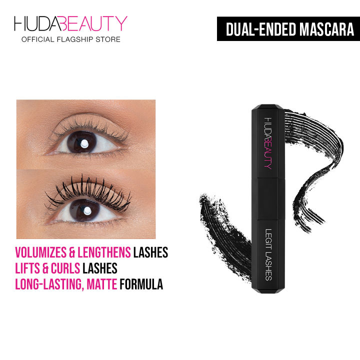 Huda Beauty Legit Lashes Double-Ended Volumizing and Lengthening ...