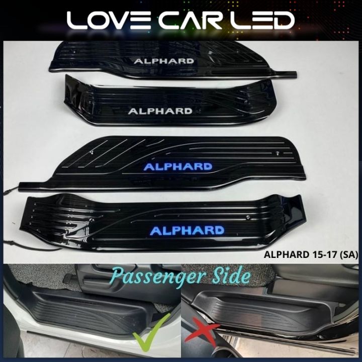 BLACK CHROME Toyota Alphard 2015-2019(SA SPEC) Side SILL Plate/Door ...