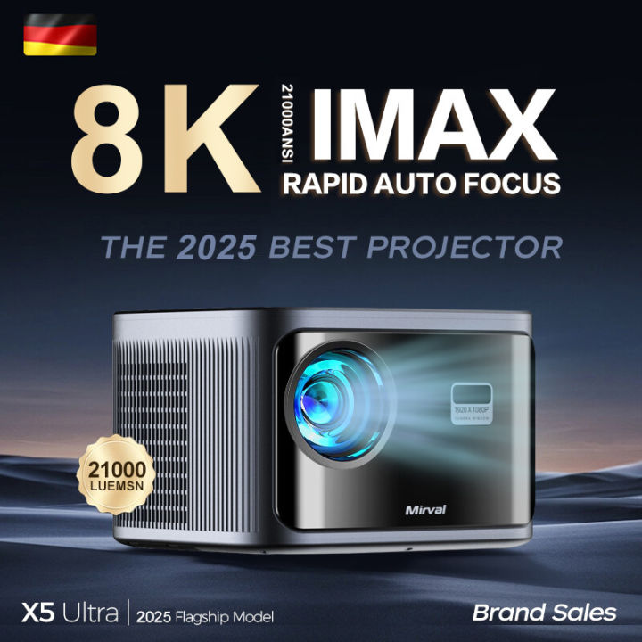 【21000Lumen 8K】Fintex Pro X5 Pro โปรเจคเตอร์ Projector Full HD 8K Auto ...