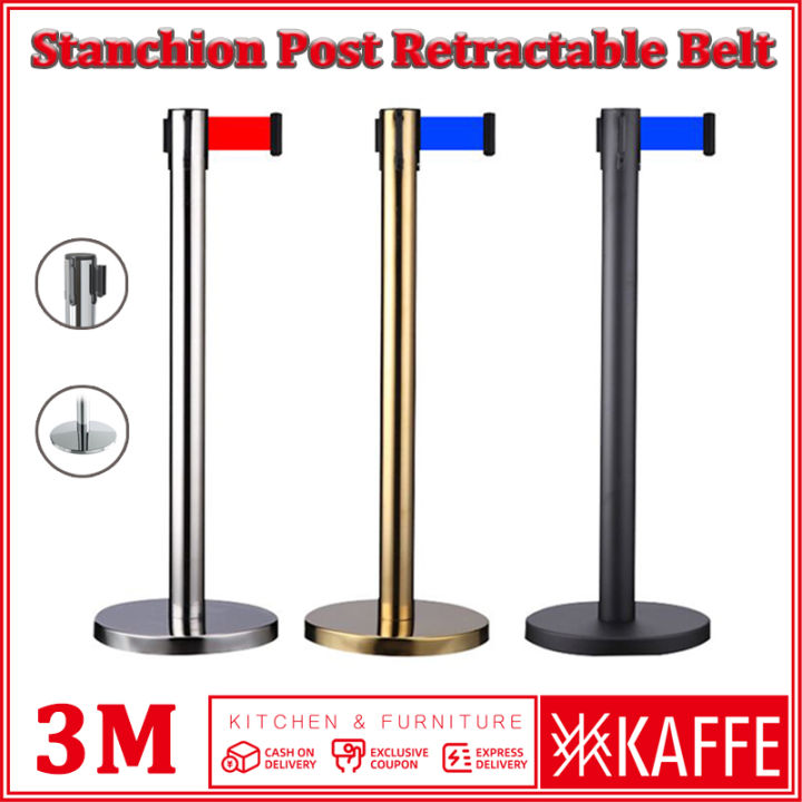 Stainless Steel Stanchion Post Warning Line Queuing 2M 3M Metal Silver ...