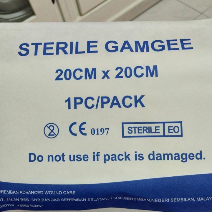 Sterile Gamgee 20cm x 20cm 1pc/Pack Exp : Oktober 2025 | Lazada
