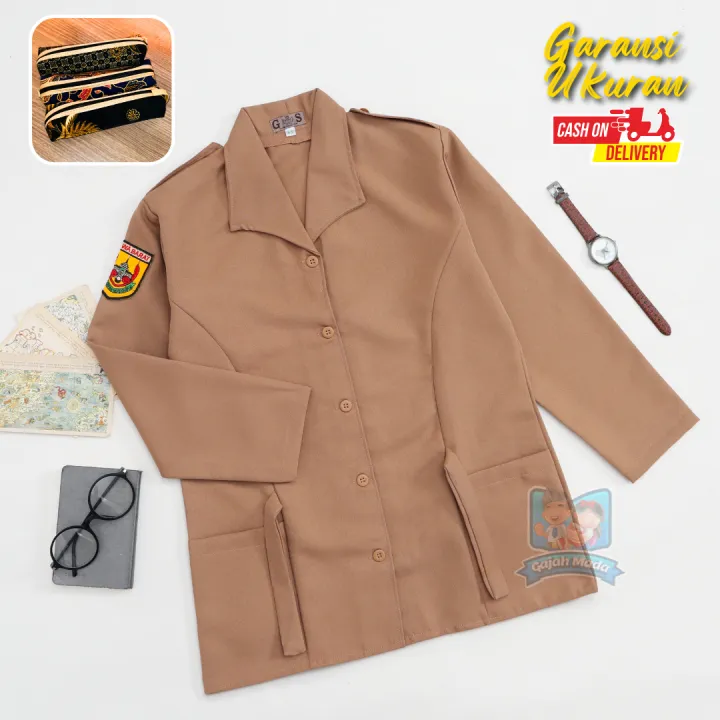 Baju Pramuka Penegak Putri Premium Bahan Laricci Seragam Sekolah Lengan ...