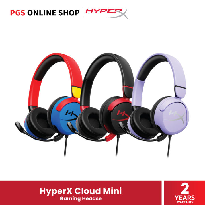 HyperX Cloud Mini Gaming Headset มินิชุดหูฟังเกมมิ่ง Flip-to-mute, ไดร ...