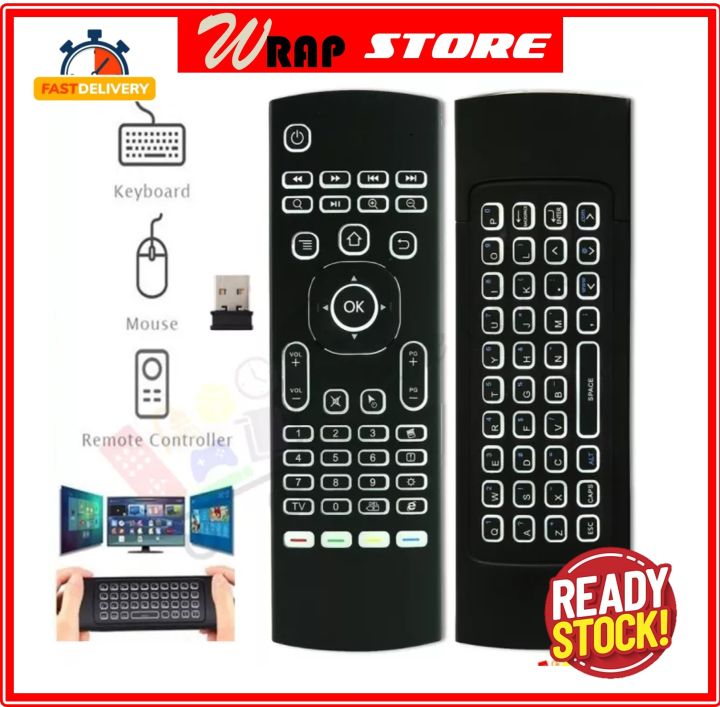 MX3 Remote 2.4GHz Wireless Backlight Version Air Mouse Keyboard Remote ...