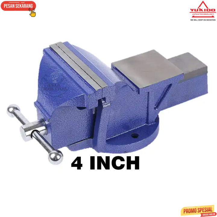 YUKIDO AB-4IN Catok Paron 4 Inch Heavy Duty - Ragum Duduk Bench Vise ...
