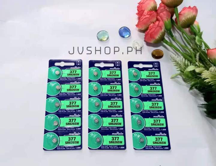 SR626SW 377 Original Murata Silver Oxide Battery 1.55V Made In Japan ...