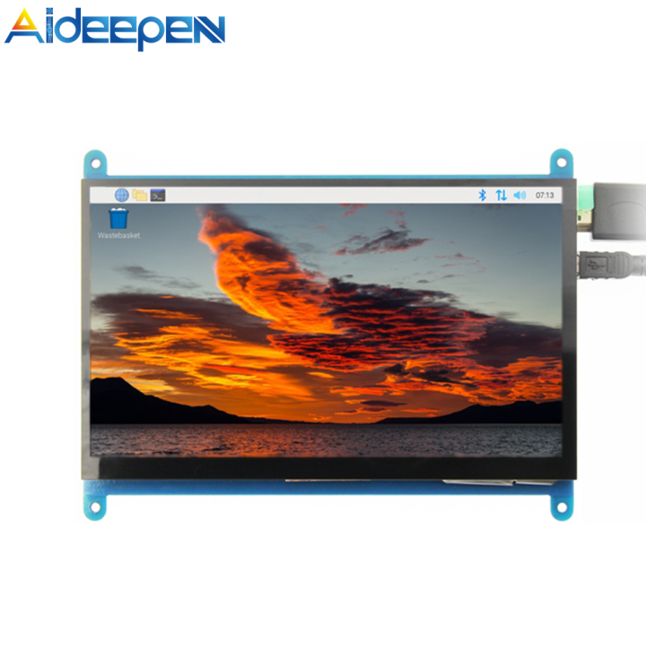 Aideepen 7 Inch Capacitive Touch Screen HDMI IPS LCD Display Module 1024x600 for Raspberry Pi ...
