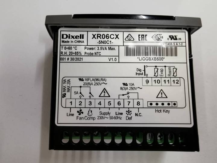 ดิจิตอลตู้แช่ Dixell XR06CX เครื่องควบคุมอุณหภูมิ, เทอร์โมสตัส, เครื่อง ...