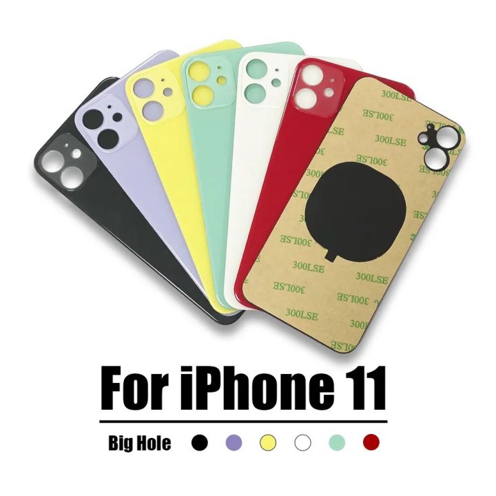 Back Glass For iPhone 11 Back Cover Big Hole Glass With Doule Side ...
