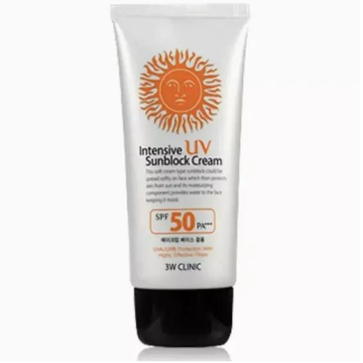 Top 1 3W CLINIC Intensive UV Sunblock Cream SPF50 PA 70ml Sunblock Cream Sunscreen Whitening ...
