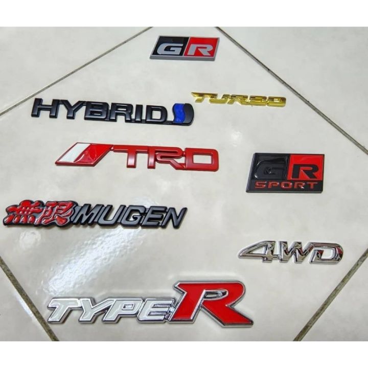 New 3D metal Toyota Honda Car Emblem Logo Stickers Civic Modulo TRD ...