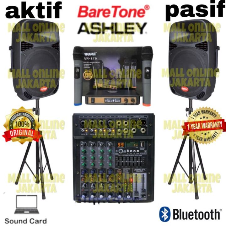 Paket speaker baretone 15 inch ashley mixer sound system 4 channel ...