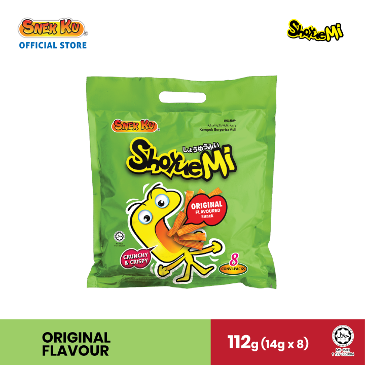 Snek Ku Shoyuemi Original Flavoured Snacks (14g x 8 pkts) | Lazada