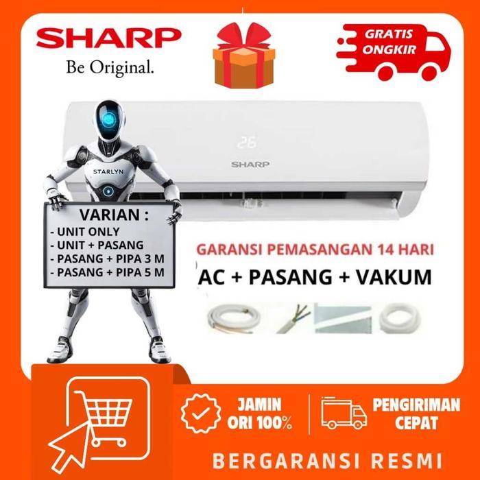 SHARP AC 1 PK A9BEY GARUDA SERIES 1PK AH-A9BEY - UNIT ONLY | Lazada Indonesia