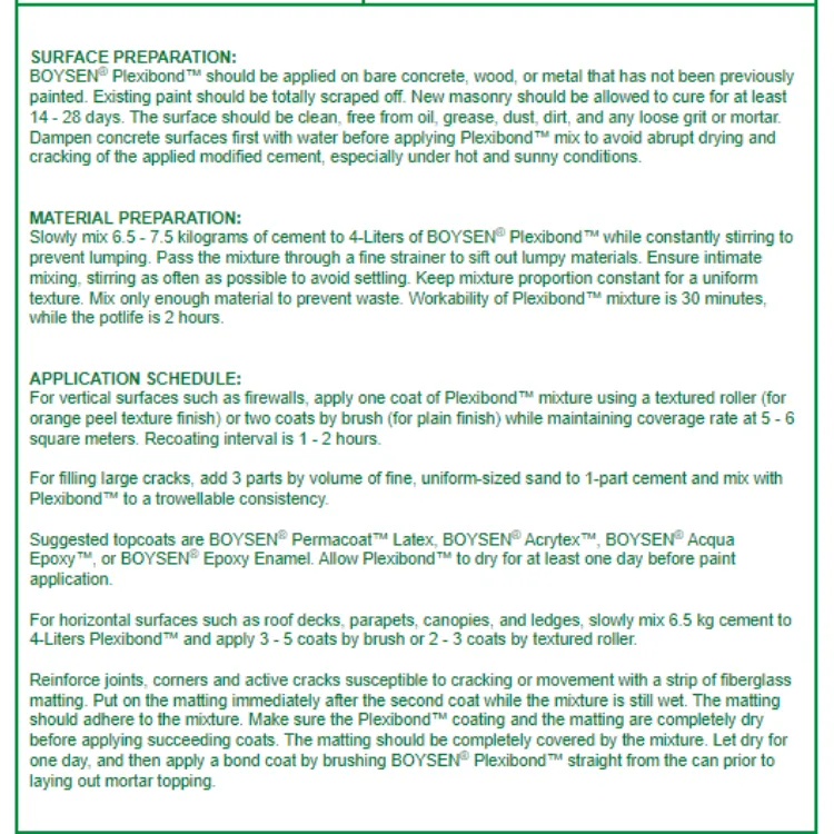 Boysen Plexibond Cementitious Waterproofing System 4 Liters (Gallon) B ...