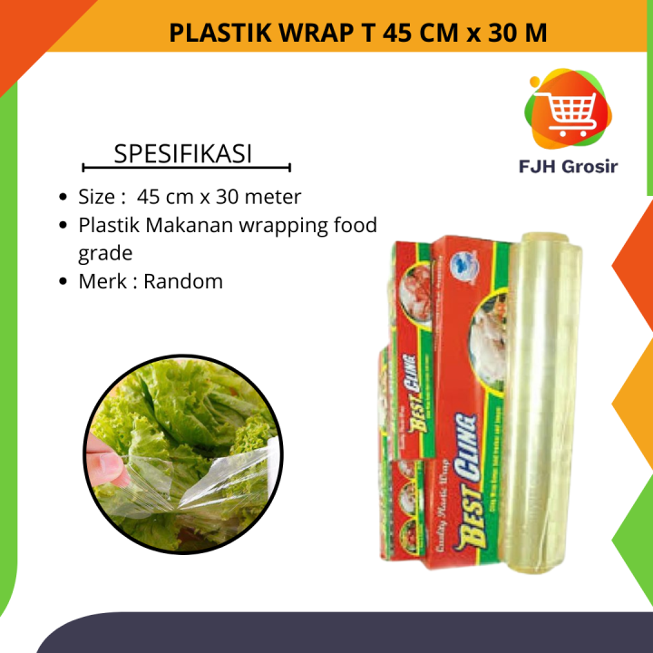 ⭐FJH⭐ BEST CLING T 45 cm x 30 meter - Plastik Makanan wrapping food ...