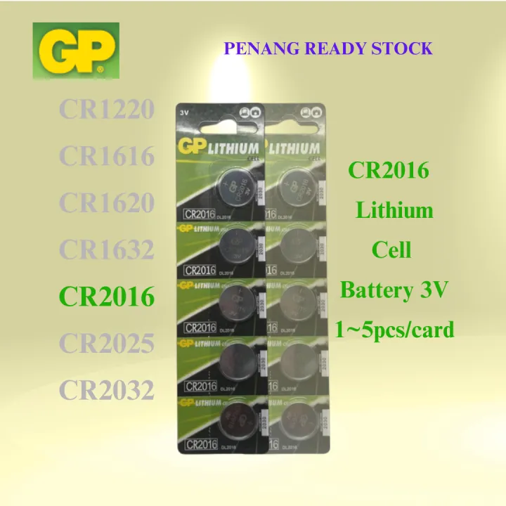 Gp CR2016 CR2025 CR2032 Lithium Cell Battery 3v DL2016 DL2025 DL2032 OEM 电池 Bateri Wholesale ...